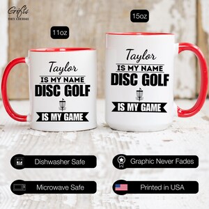 Disc Golf is My Game Personalized Mug, Custom Disc Golf Mug, Disc Golf ...