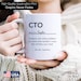CTO Definition Mug Personalized Gift, CTO Cup, Chief Technology Officer ...