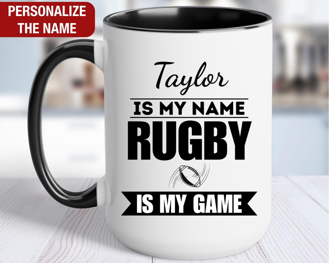 Rugby is My Game Personalized Mug, Custom Rugby Mug, Rugby Gifts, Rugby ...