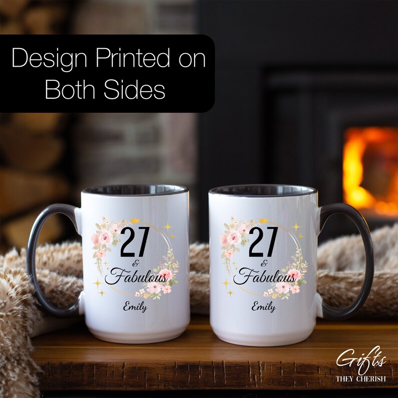 27th Birthday Gift for Her Personalized, 27 and Fabulous, Gift for 27 ...