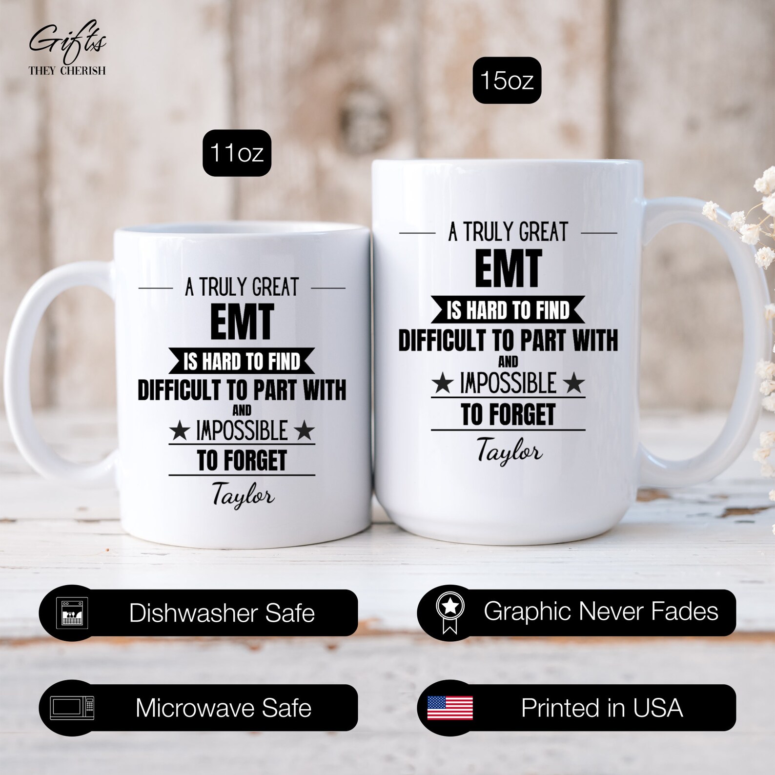 EMT Personalized Gift, EMT Thank You Mug, EMT Cup, Emergency Medical ...