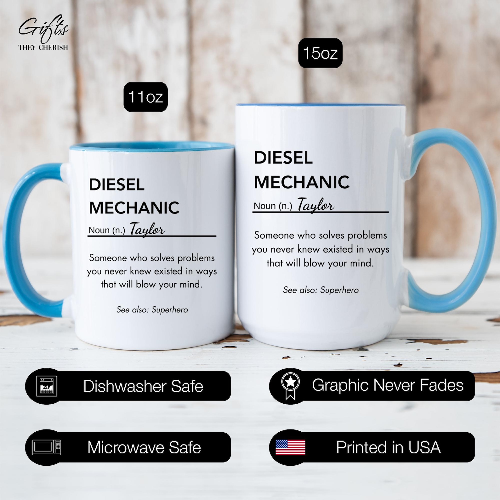 Diesel Mechanic Personalized Gift, Diesel Mechanic Definition Mug ...