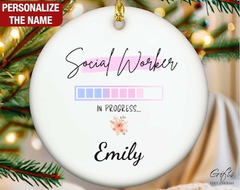 Social Worker Engraved Ornament - Etsy