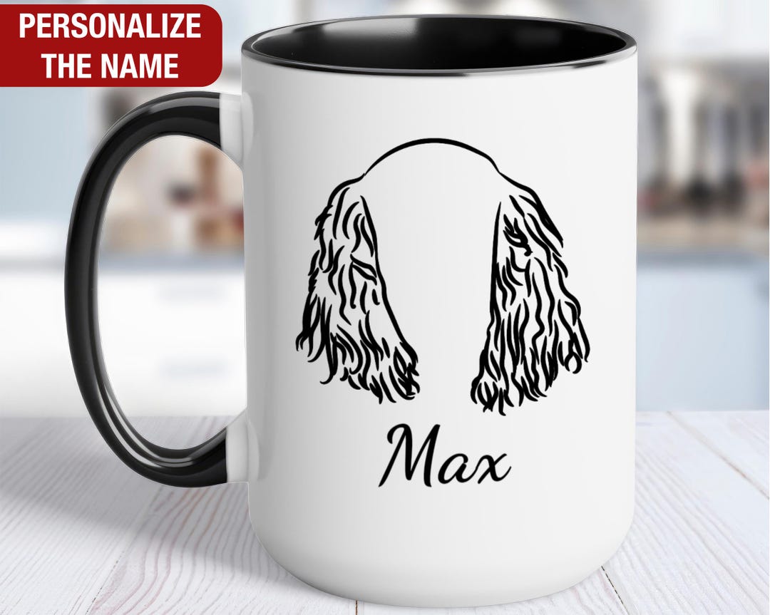 English Springer Spaniel Ears Outline Mug, English Springer Spaniel ...