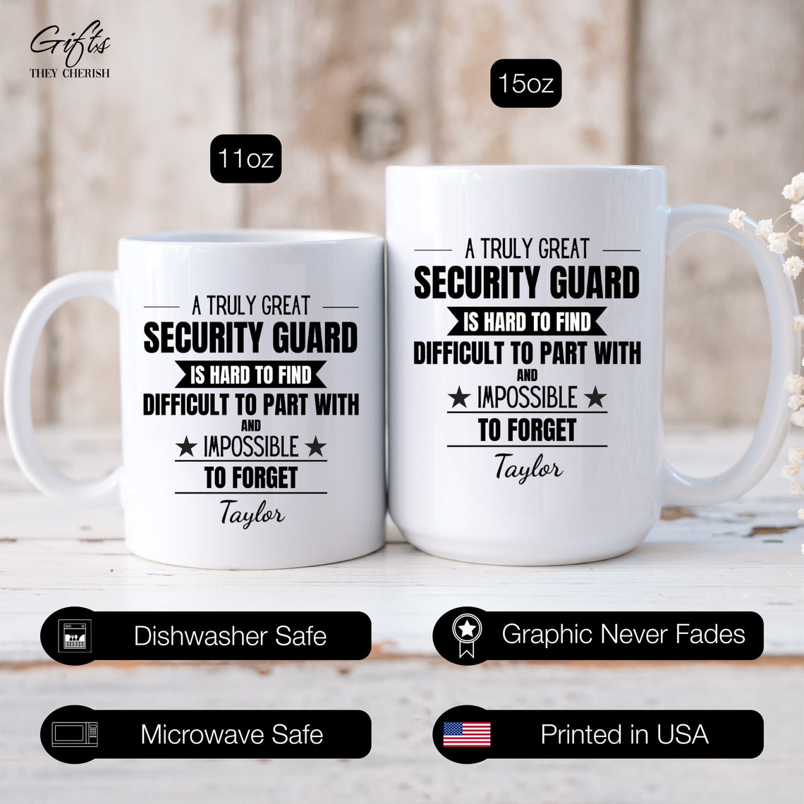 Security Guard Personalized Gift, Security Guard Thank You Mug ...