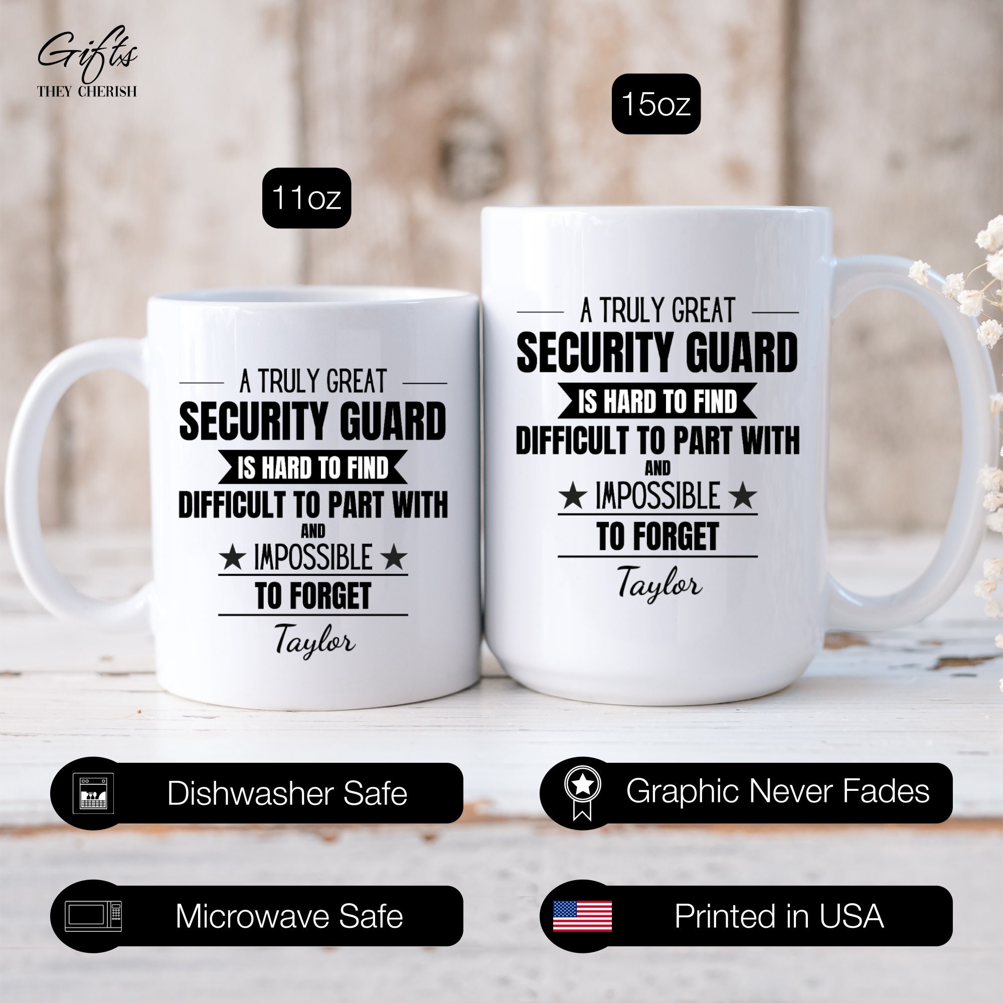 Security Guard Personalized Gift, Security Guard Thank You Mug ...