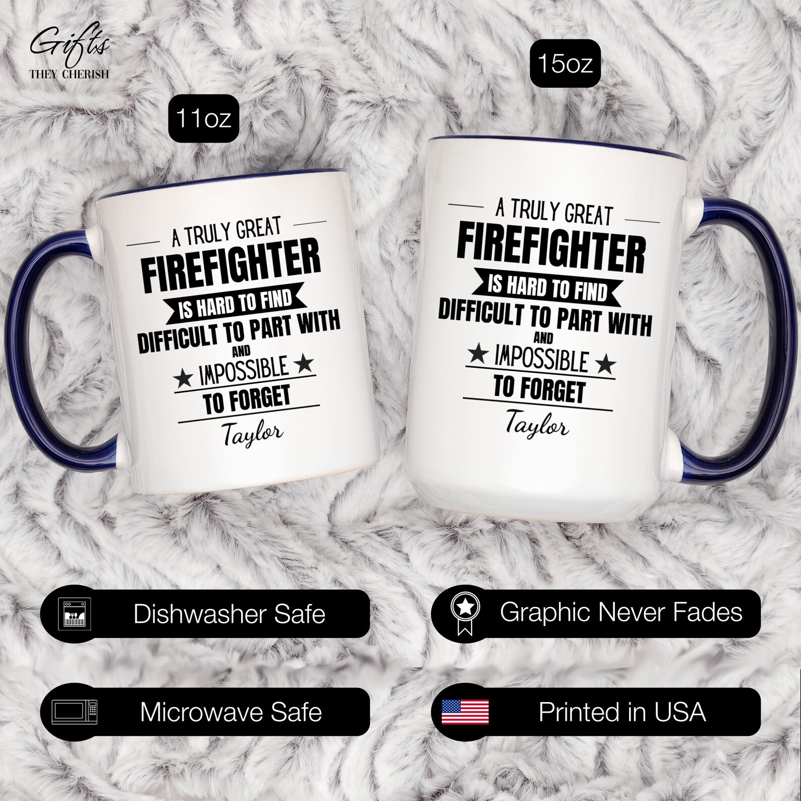 Firefighter Gift Personalized Mug, Firefighter Thank You, Firefighter ...