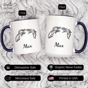 Lowchen Ears Outline Mug, Lowchen Personalized Cup, Lowchen Mug ...