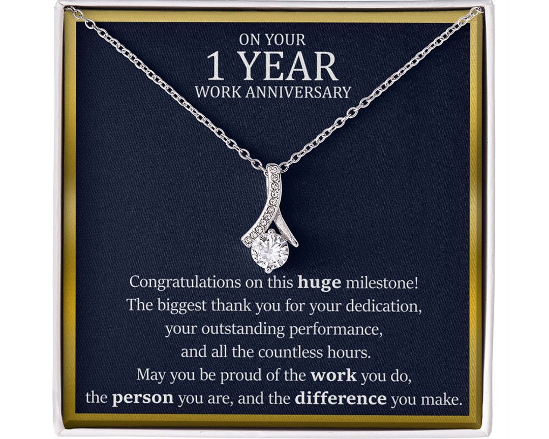 1 Year Work Anniversary Gift for Her, 1 Year of Service Gift for Women ...