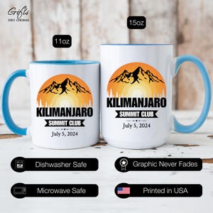 Kilimanjaro Personalized Mug, Kilimanjaro Mug With Custom Date ...