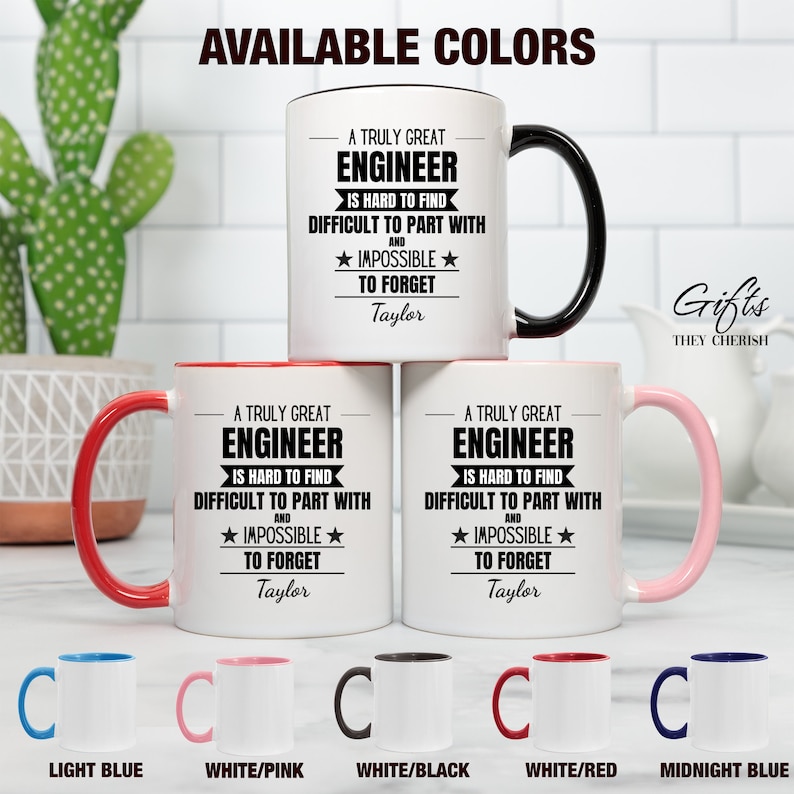 Engineer Personalized Gift, Engineer Thank You Mug, Engineer Cup ...