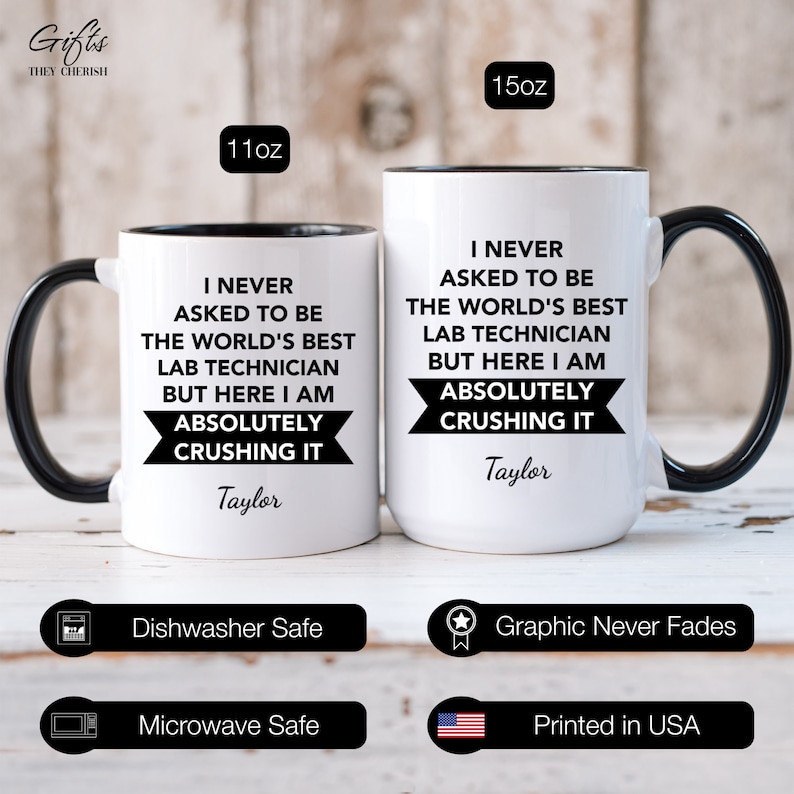Lab Technician Personalized Mug, World's Best Lab Technician Mug, Funny ...