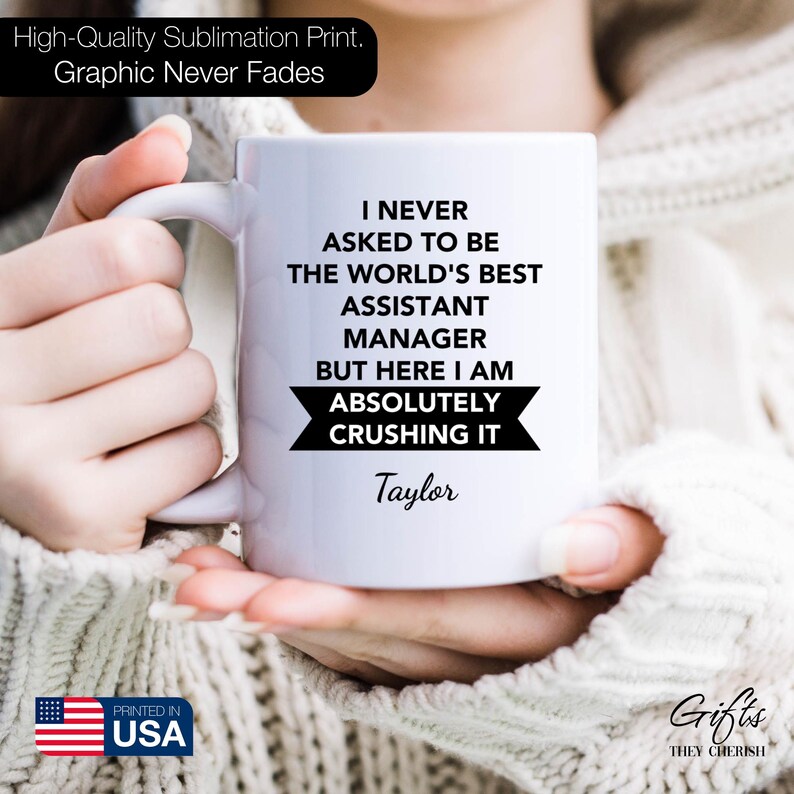 Assistant Manager Personalized Gift, World's Best Assistant Manager Mug ...