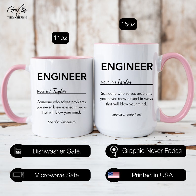 Engineer Definition Mug Personalized Gift, Funny Engineer Gifts ...