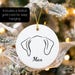 German Shorthaired Pointer Ears Outline Ornament, German Shorthaired ...
