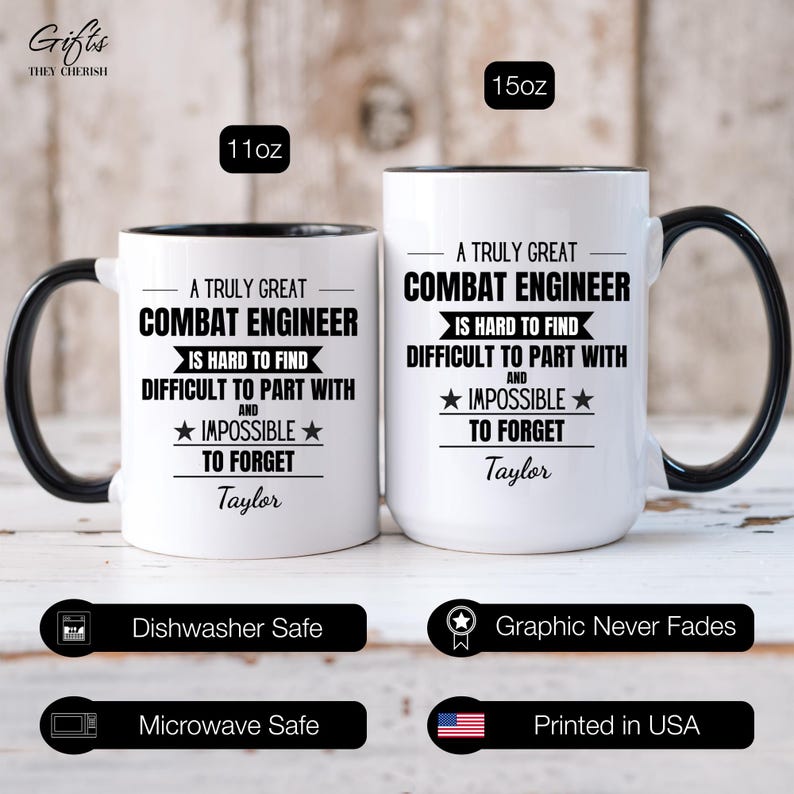 Combat Engineer Personalized Gift, Combat Engineer Thank You Mug ...