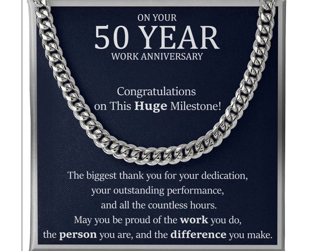 50 Year Work Anniversary Gift for Him 50 Years of Service - Etsy