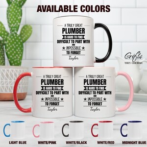 Plumber Gift Personalized Mug, Plumber Thank You, Plumber Retirement ...