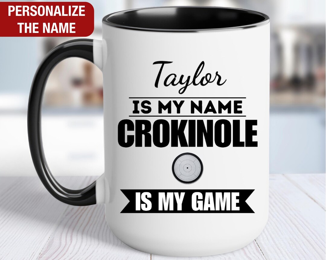 Crokinole is My Game Personalized Mug, Custom Crokinole Mug, Crokinole ...