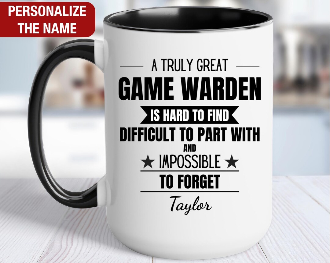 Game Warden Personalized Gift, Game Warden Thank You Mug, Game Warden ...