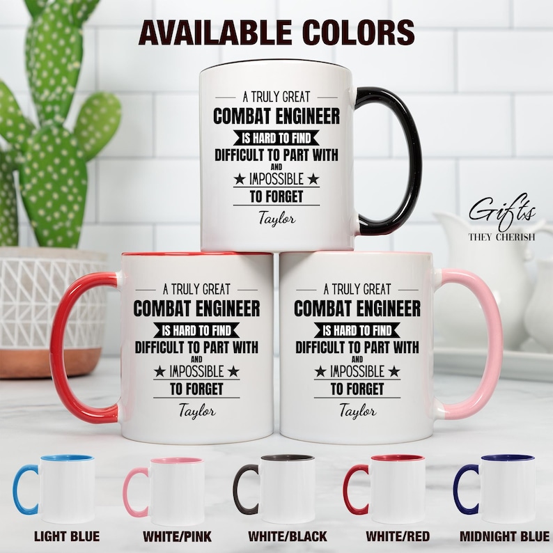 Combat Engineer Personalized Gift, Combat Engineer Thank You Mug ...