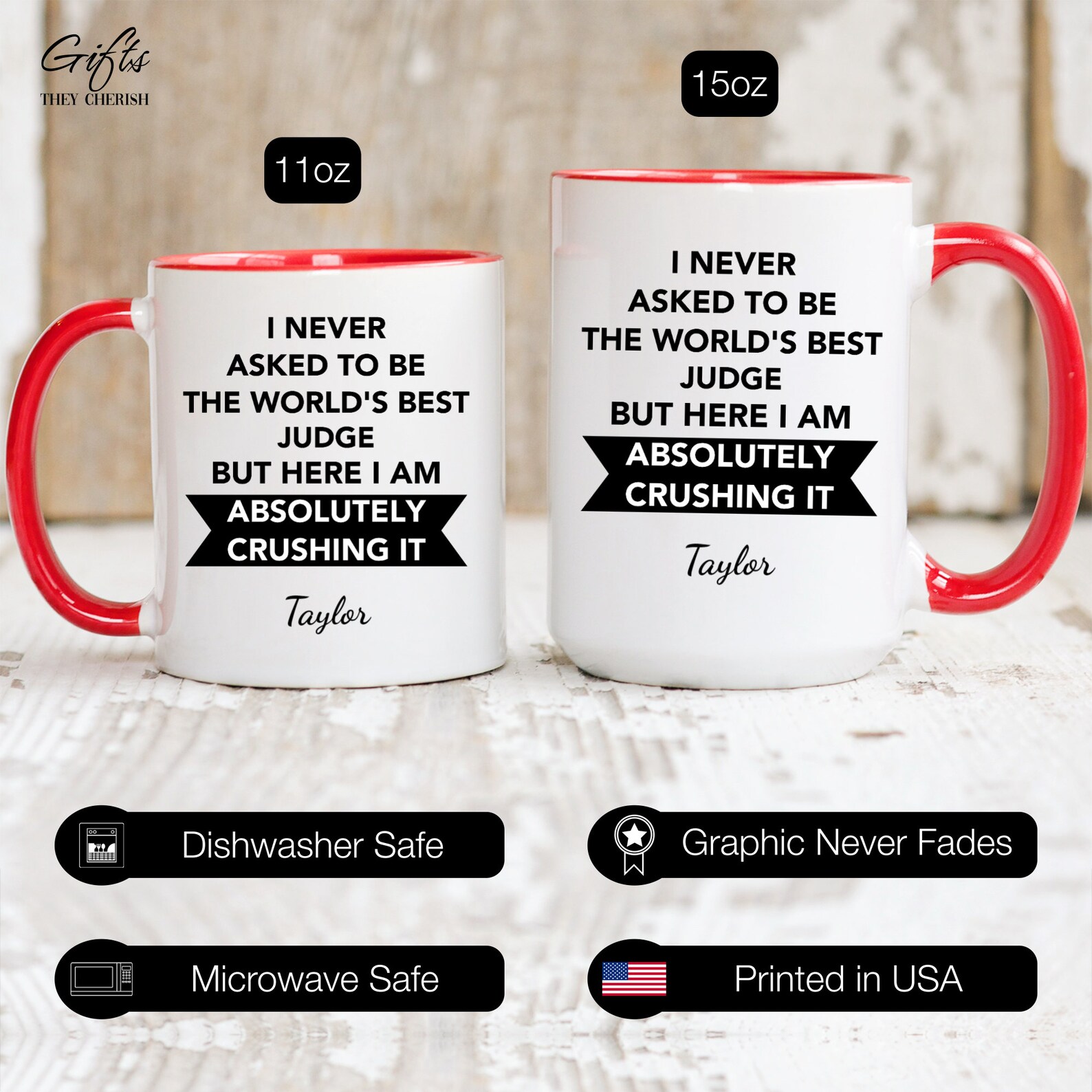 Judge Personalized Mug, World's Best Judge Mug, Funny Judge Coffee Cup ...