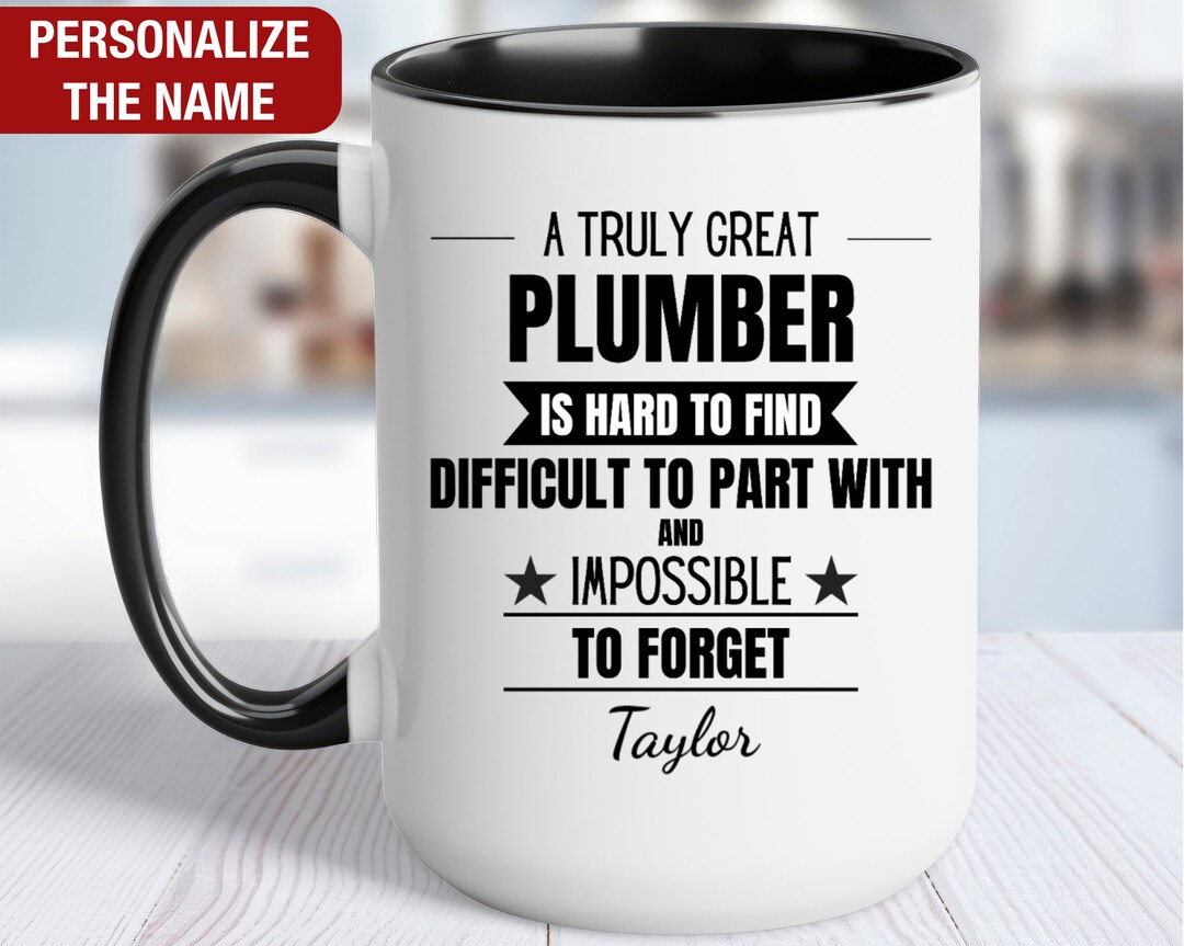 Plumber Gift Personalized Mug, Plumber Thank You, Plumber Retirement ...
