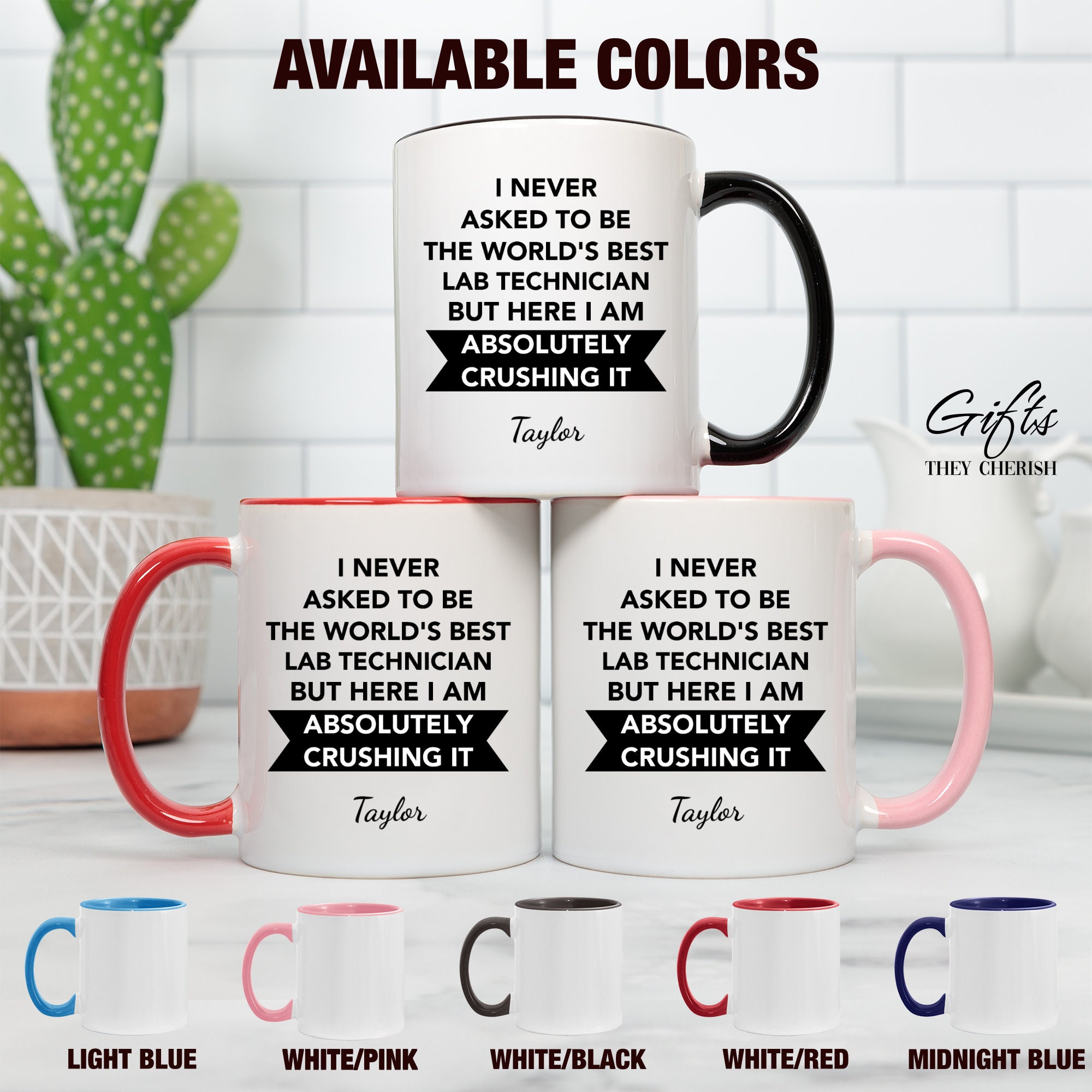 Lab Technician Personalized Mug, World's Best Lab Technician Mug, Funny ...