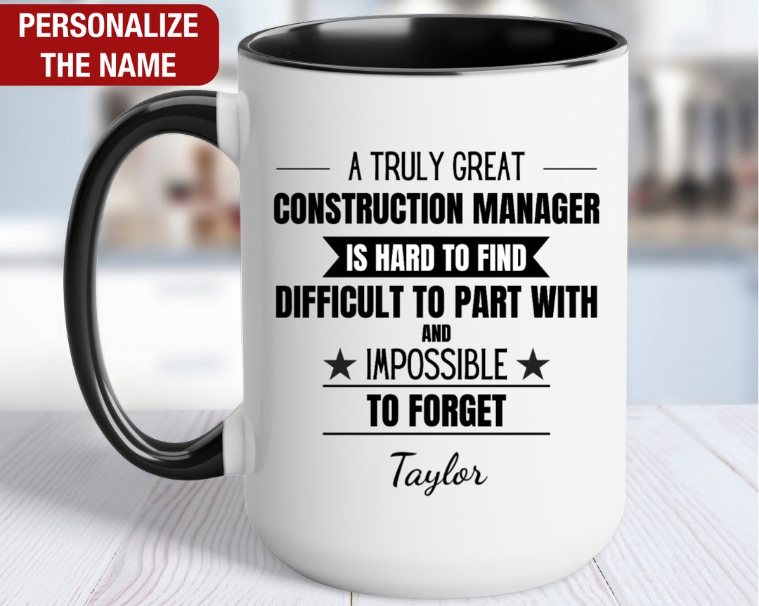 Construction Manager Personalized Gift, Construction Manager Thank You ...