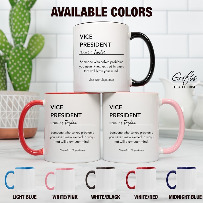 Vice President Personalized Gift, Vice President Definition Mug, Vice ...