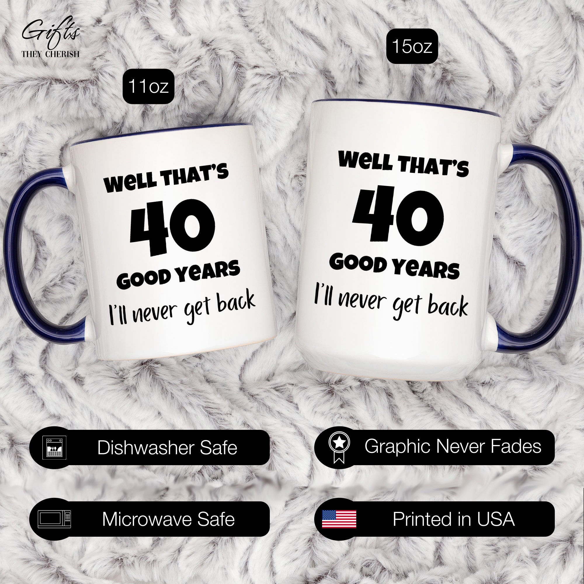 40 Year Work Anniversary Funny Gift, 40 Good Years I'll Never Get Back ...