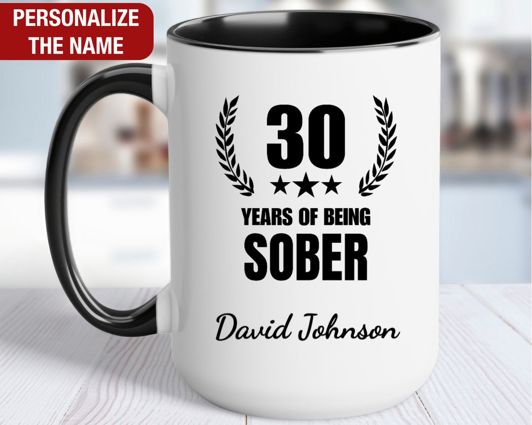30 Years Sober Personalized Gift, 30 Years Sobriety Anniversary Gift ...