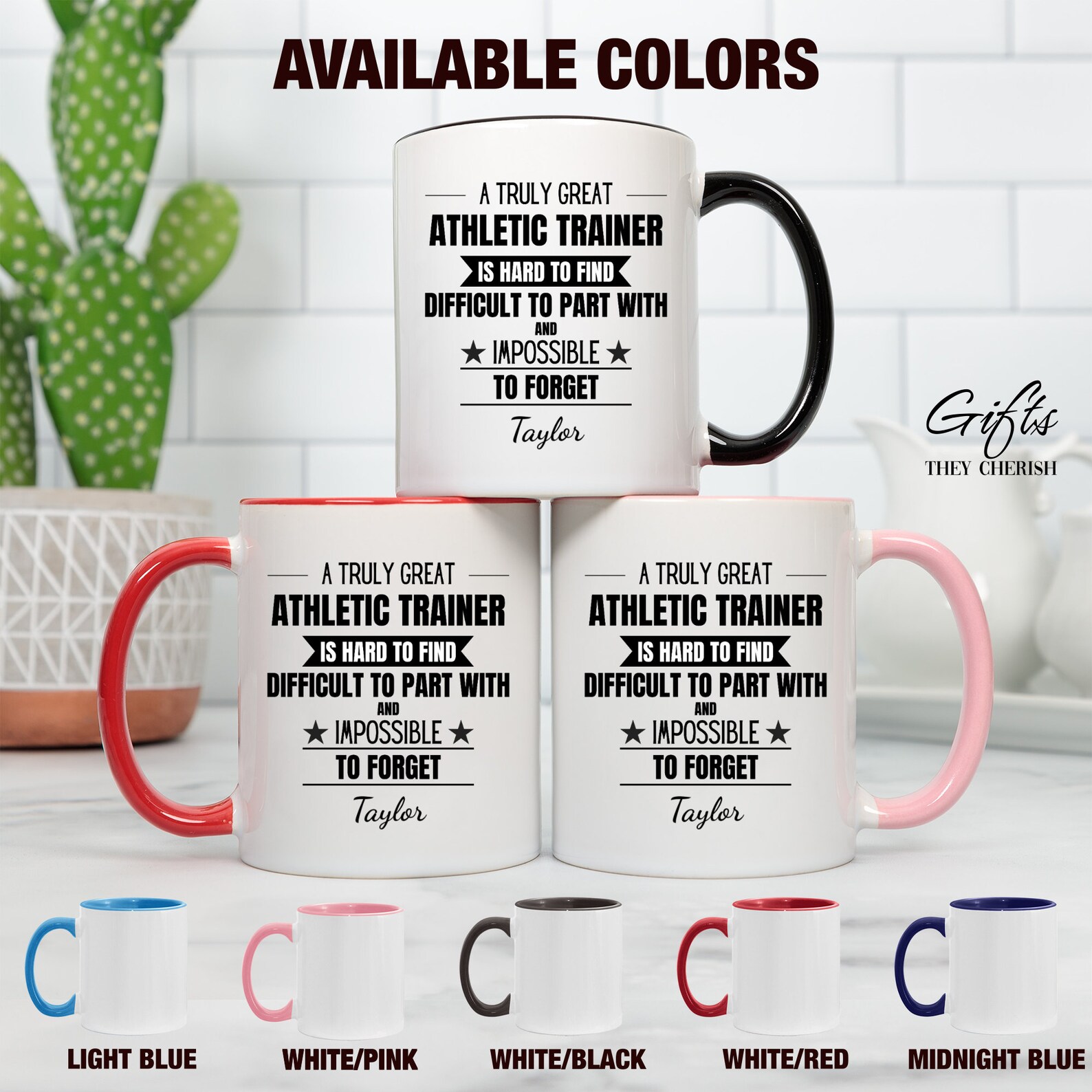 Athletic Trainer Personalized Gift, Athletic Trainer Thank You Mug ...