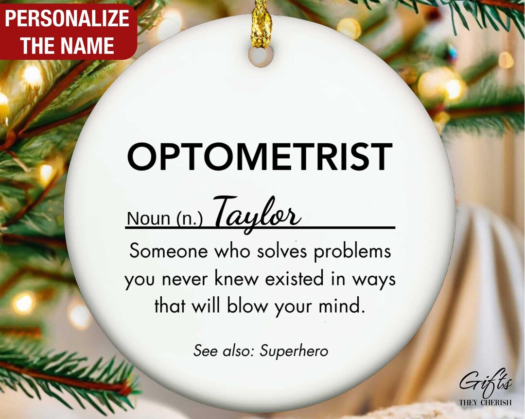 Personalized Optometrist Ornament, Optometrist Christmas Ornament - Etsy
