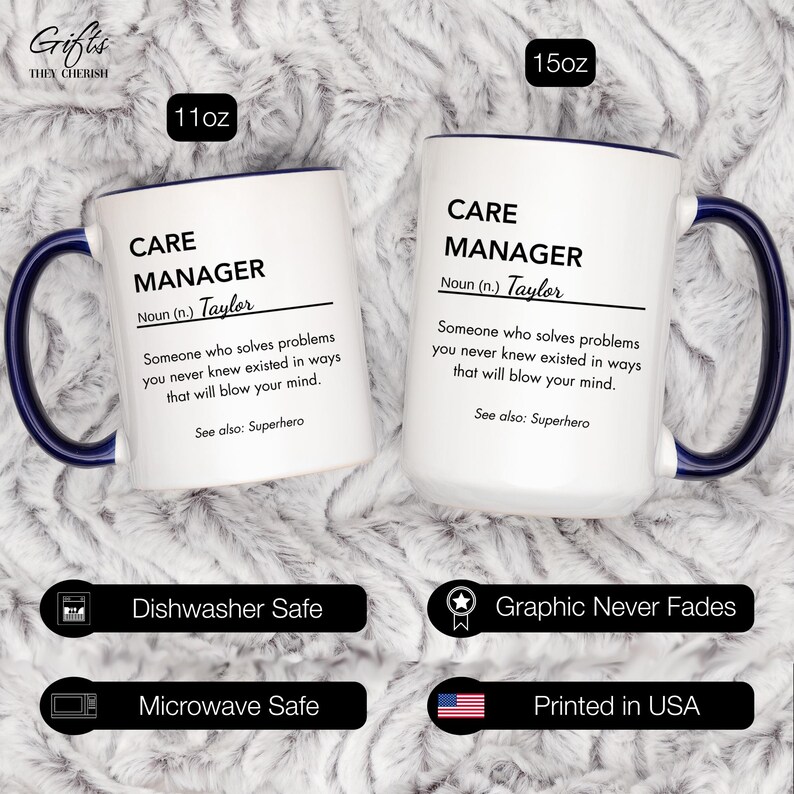 Care Manager Personalized Gift, Care Manager Definition Mug, Care ...