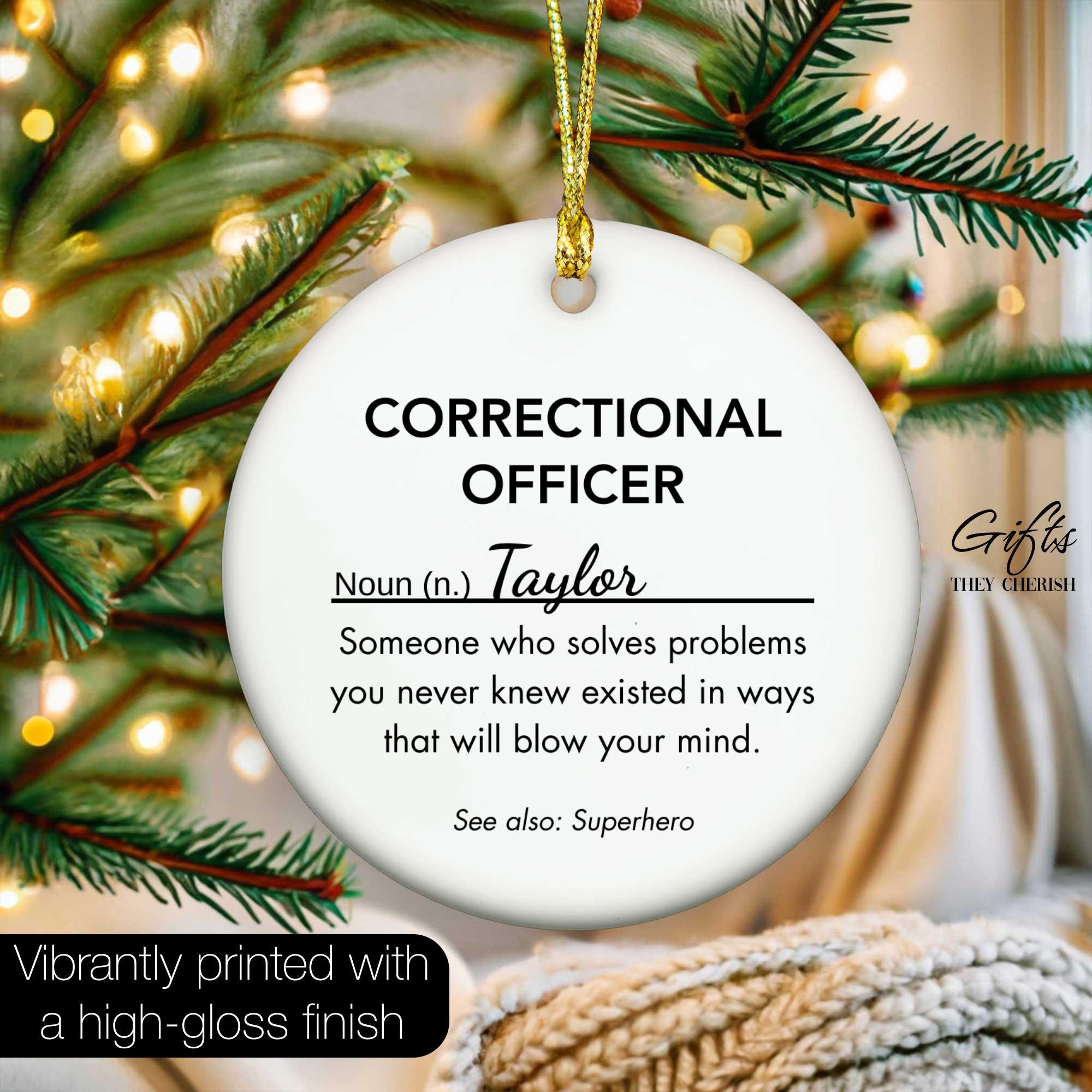Correctional Officer Definition Ornament, Personalized Correctional ...
