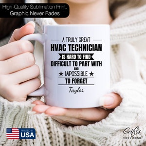 HVAC Technician Personalized Gift, HVAC Technician Thank You Mug, HVAC ...