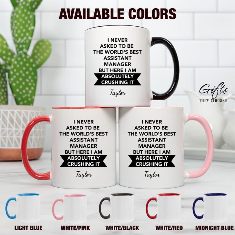 Assistant Manager Personalized Gift, World's Best Assistant Manager Mug ...