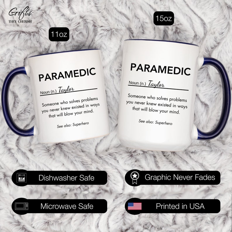 Paramedic Personalized Gift, Paramedic Definition Mug, Paramedic Coffee ...