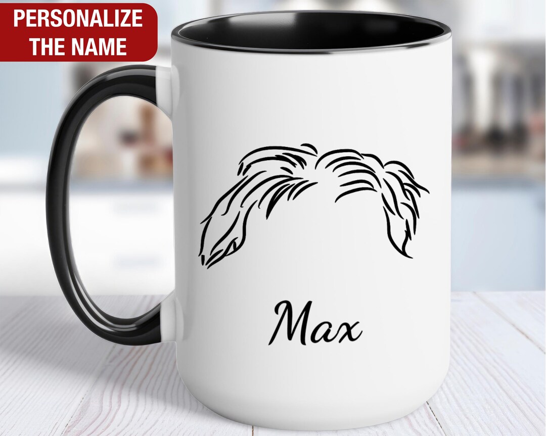 Lowchen Ears Outline Mug, Lowchen Personalized Cup, Lowchen Mug ...