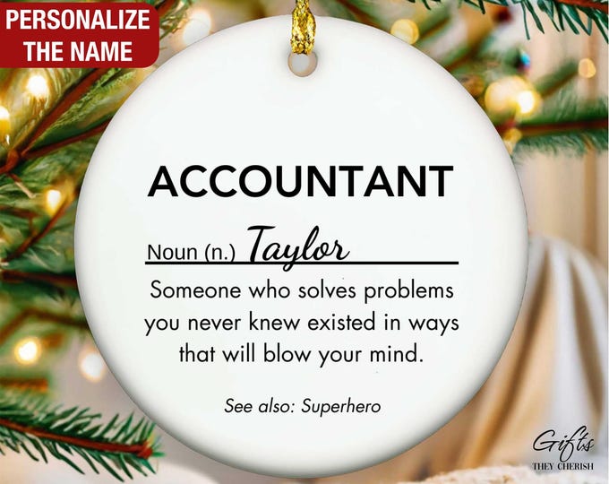 Accountant Christmas Ornament, Holly Jolly Accountant, Gift for ...