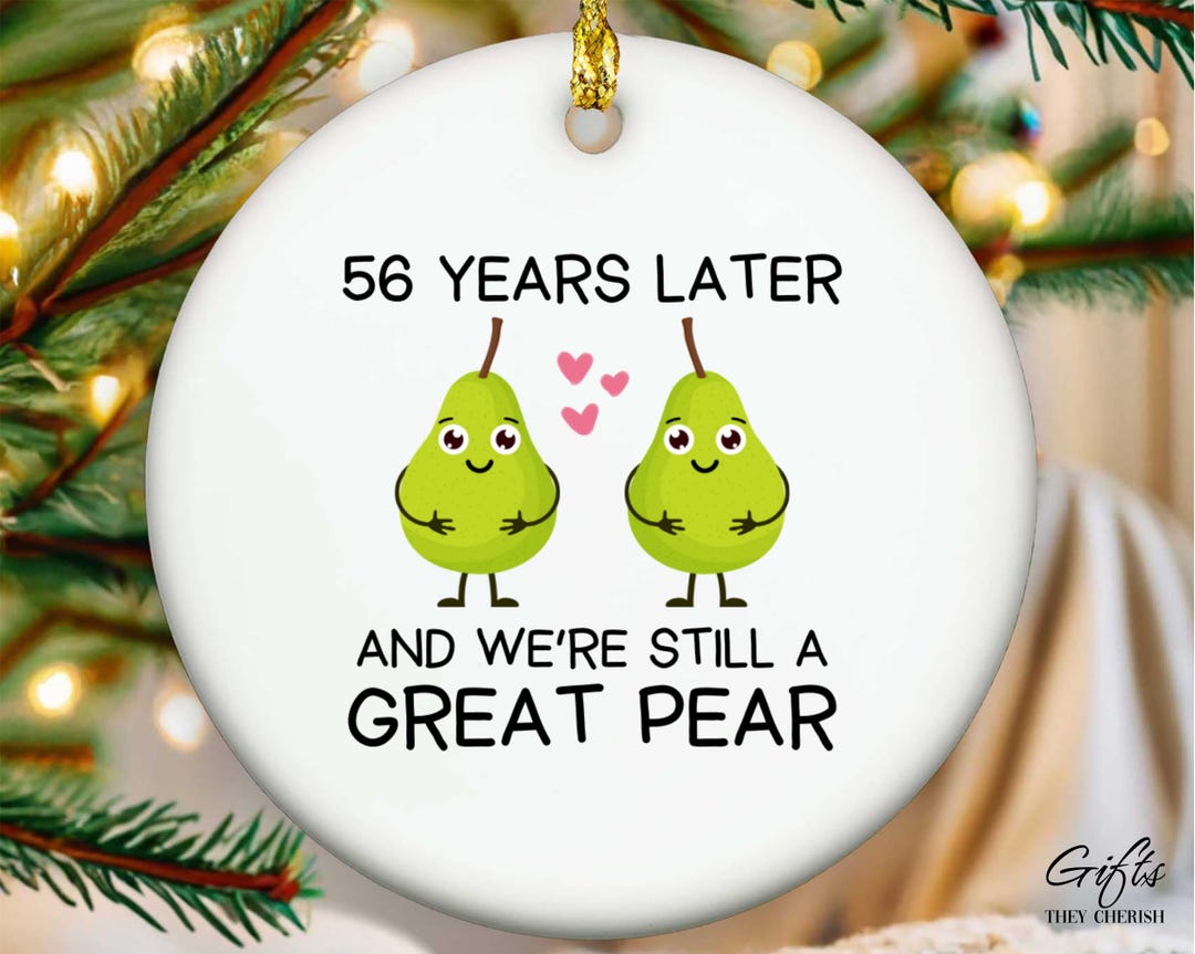 56th Anniversary Ornament for Couple, 56 Year Anniversary Gift for Her ...
