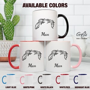 Lowchen Ears Outline Mug, Lowchen Personalized Cup, Lowchen Mug ...