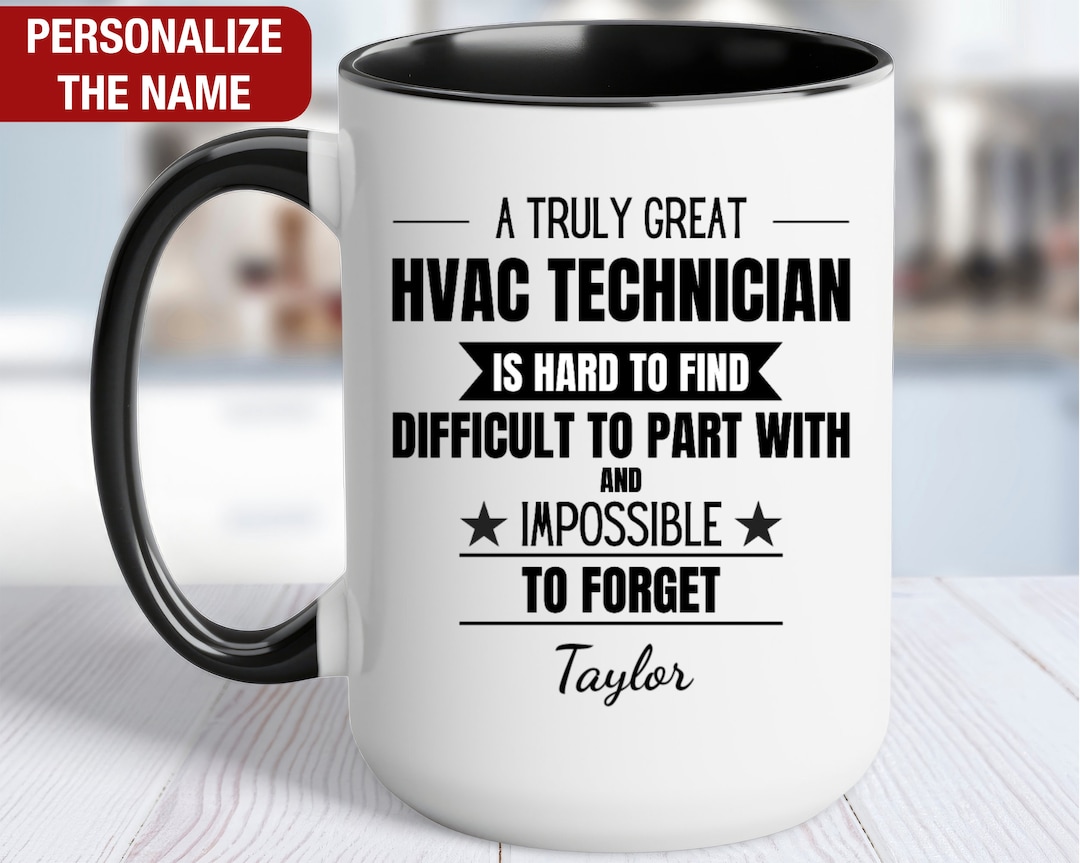 HVAC Technician Personalized Gift, HVAC Technician Thank You Mug, HVAC ...