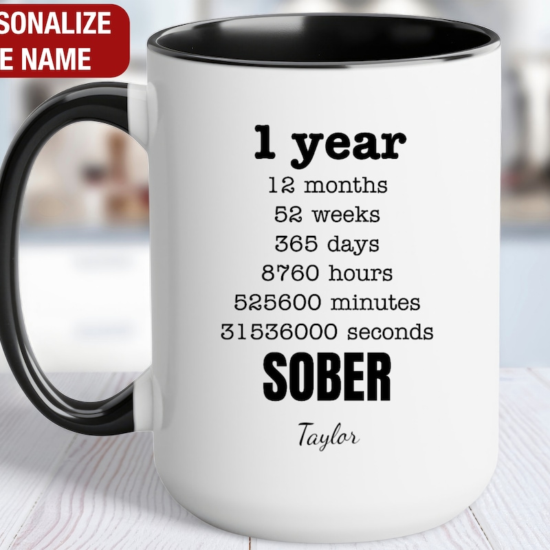 Personalized 1 Year Clean - Etsy