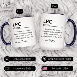 Personalized LPC Graduation Gift, LPC Definition Mug, Licensed ...
