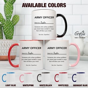 Army Officer Personalized Gift, Army Officer Definition Mug, Army ...