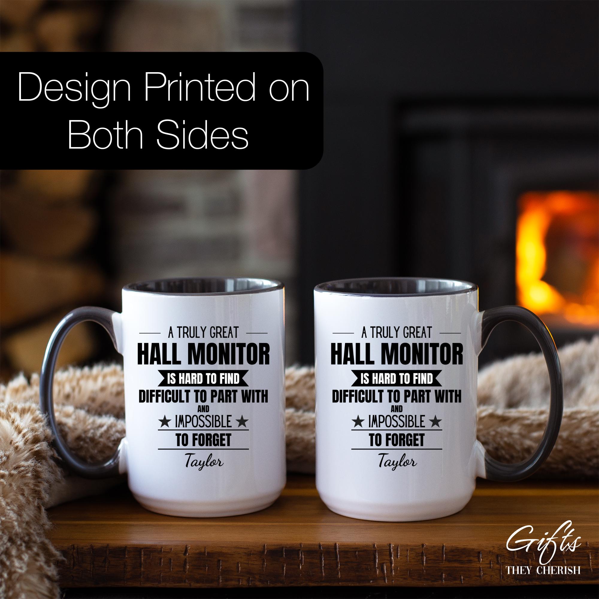 Hall Monitor Personalized Gift, Hall Monitor Thank You Mug, Hall ...