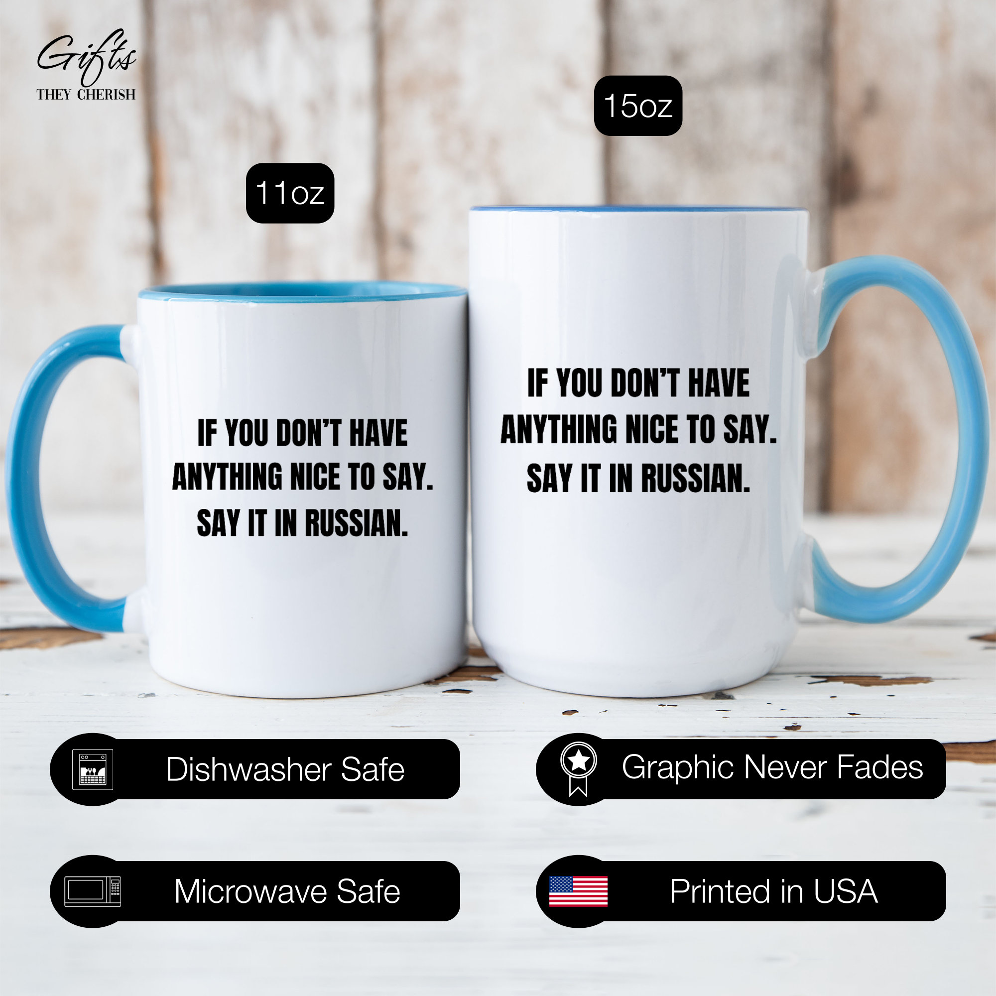 Russian Language Funny Mug, Say It in Russian, Russian Coffee Mug ...
