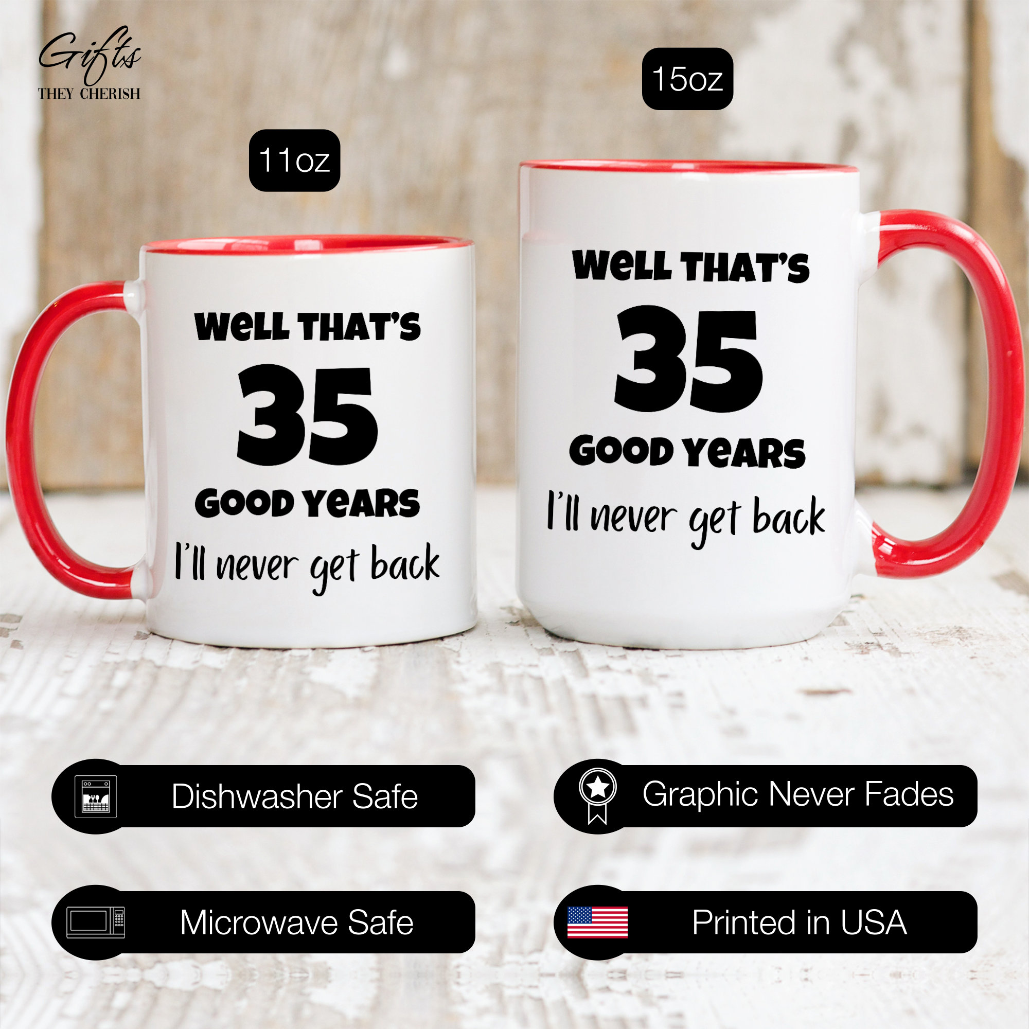 35 Year Work Anniversary Funny Gift, 35 Good Years I'll Never Get Back ...